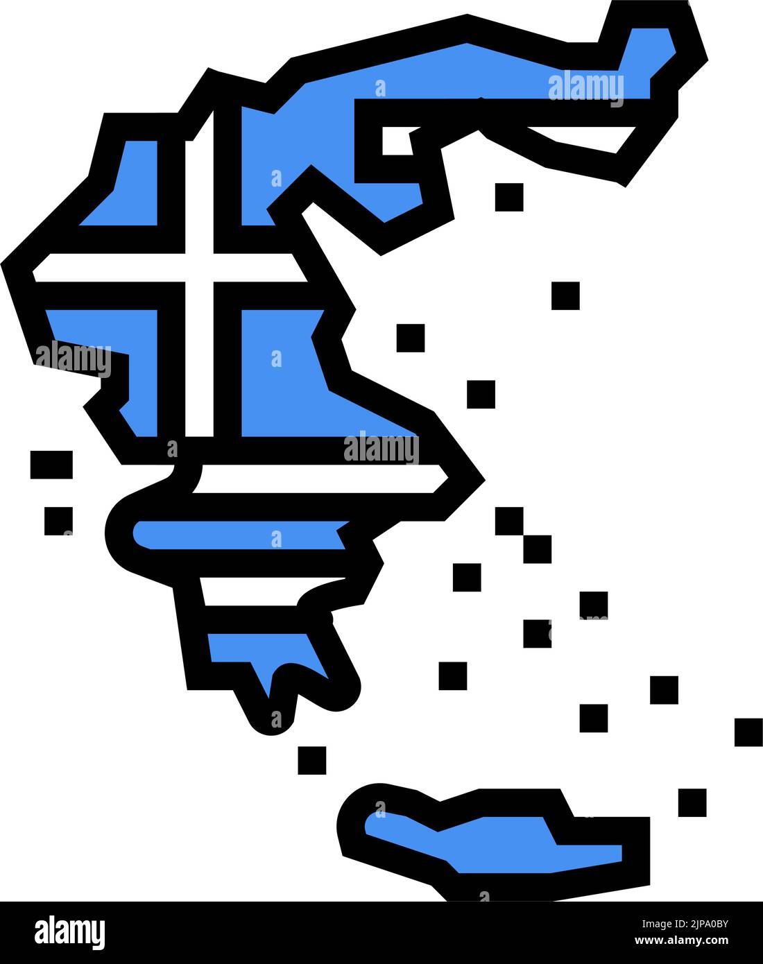 greece country map flag color icon vector illustration Stock Vector ...