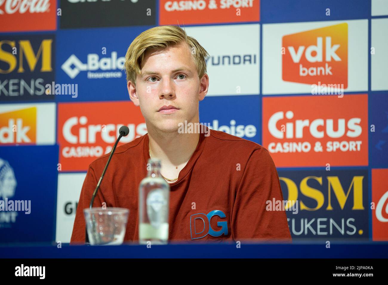 Gent's Jens Petter Hauge pictured during a press conference of Belgian ...