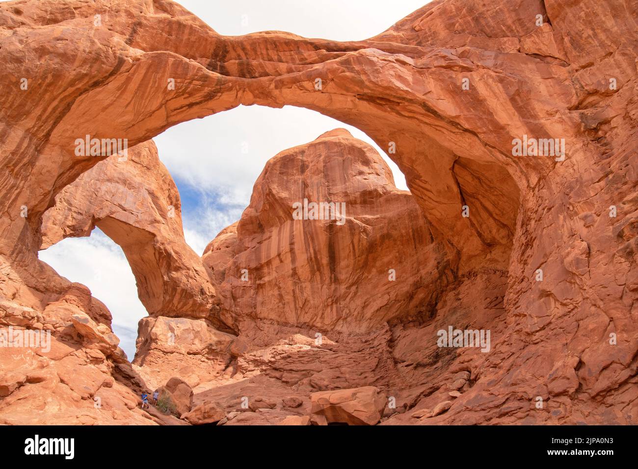 Double Arch, Arches National Park, Moab, Utah. USA America Stock Photo ...