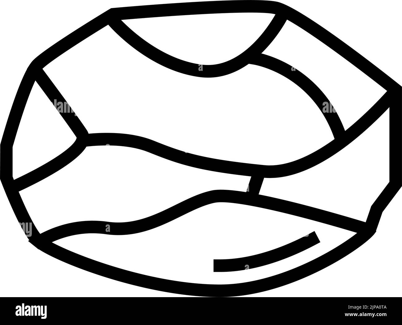 one peeled potato line icon vector illustration Stock Vector Image ...