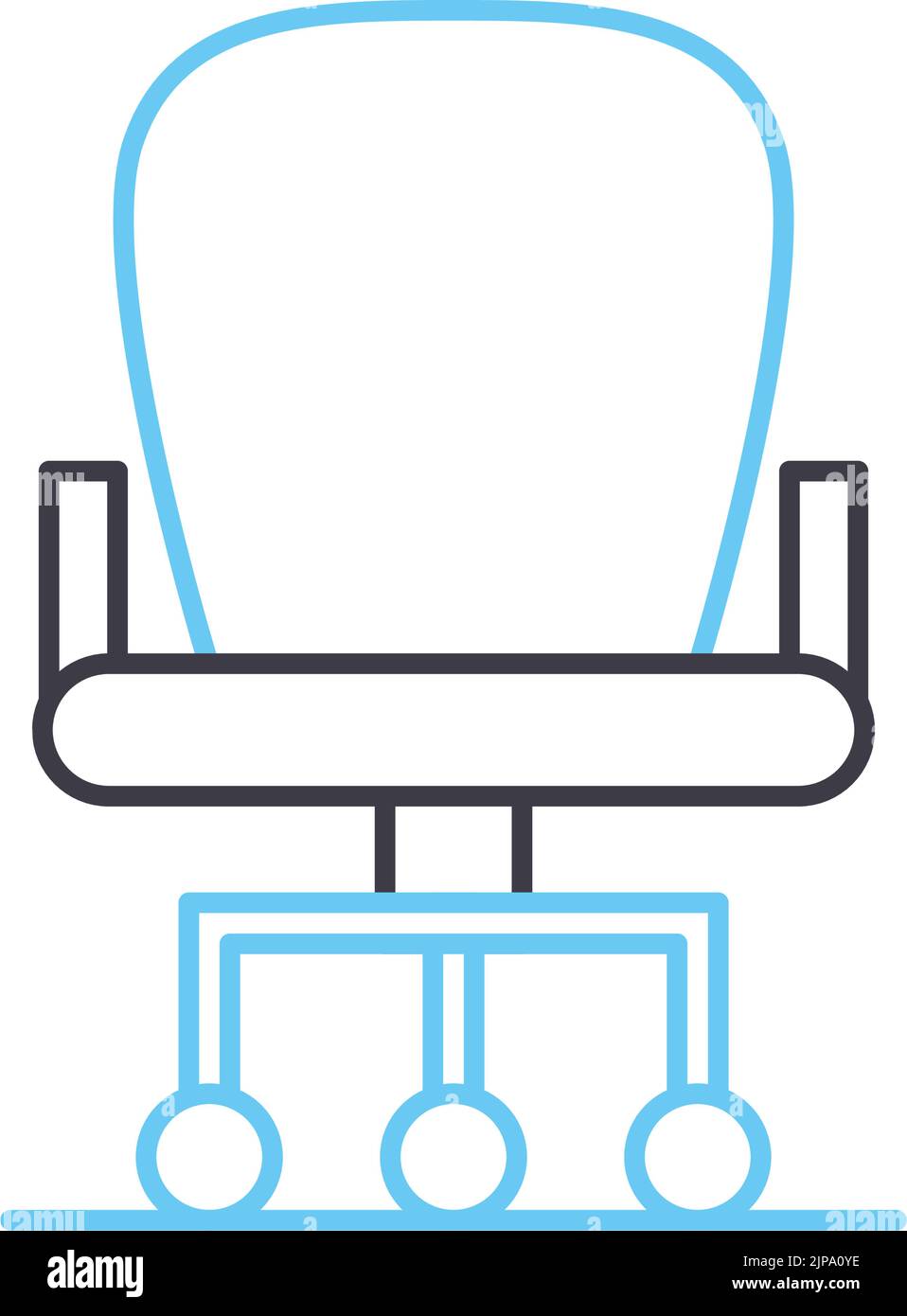 office chair line icon, outline symbol, vector illustration, concept ...