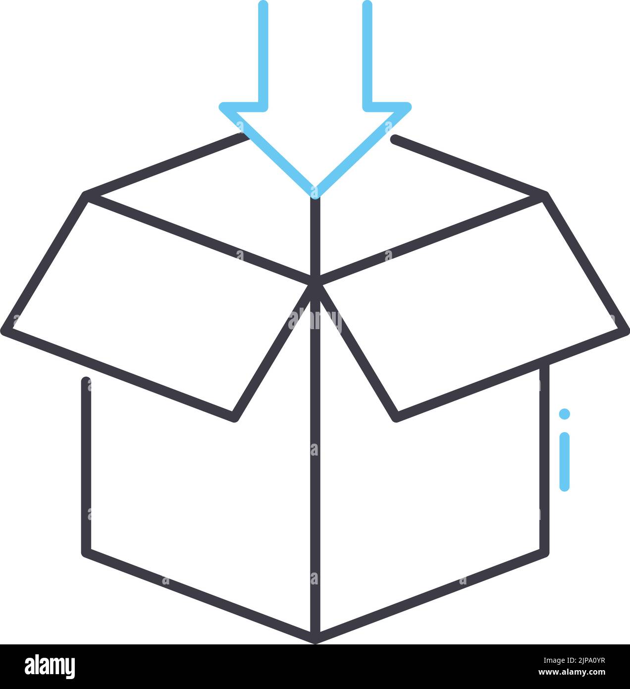 package process line icon, outline symbol, vector illustration, concept ...