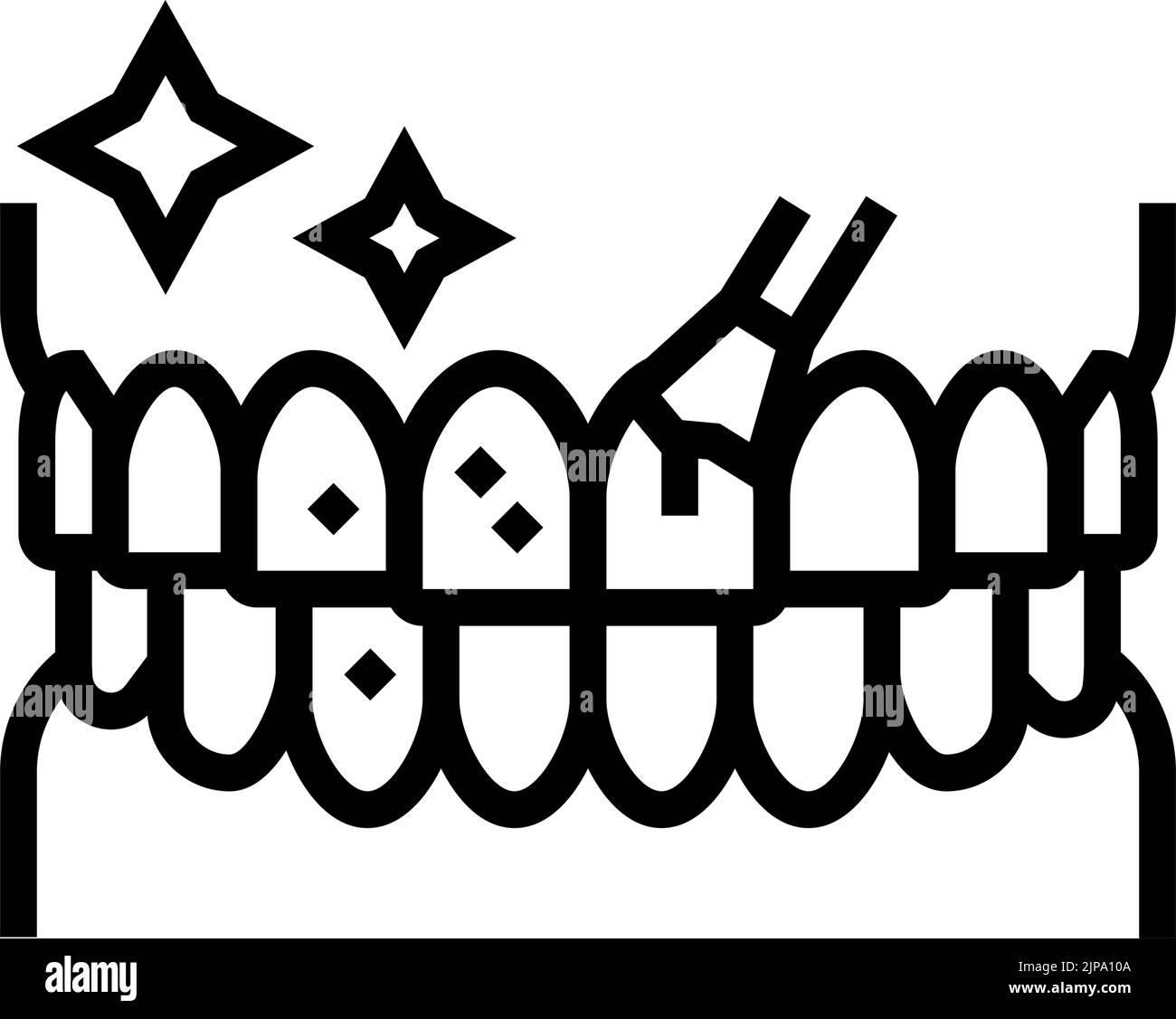 teeth whitening line icon vector illustration Stock Vector Image & Art ...