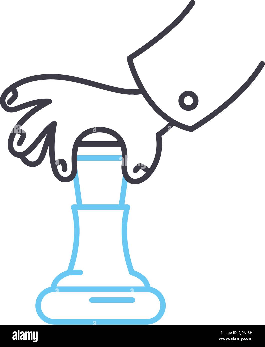 leadership approach line icon, outline symbol, vector illustration ...