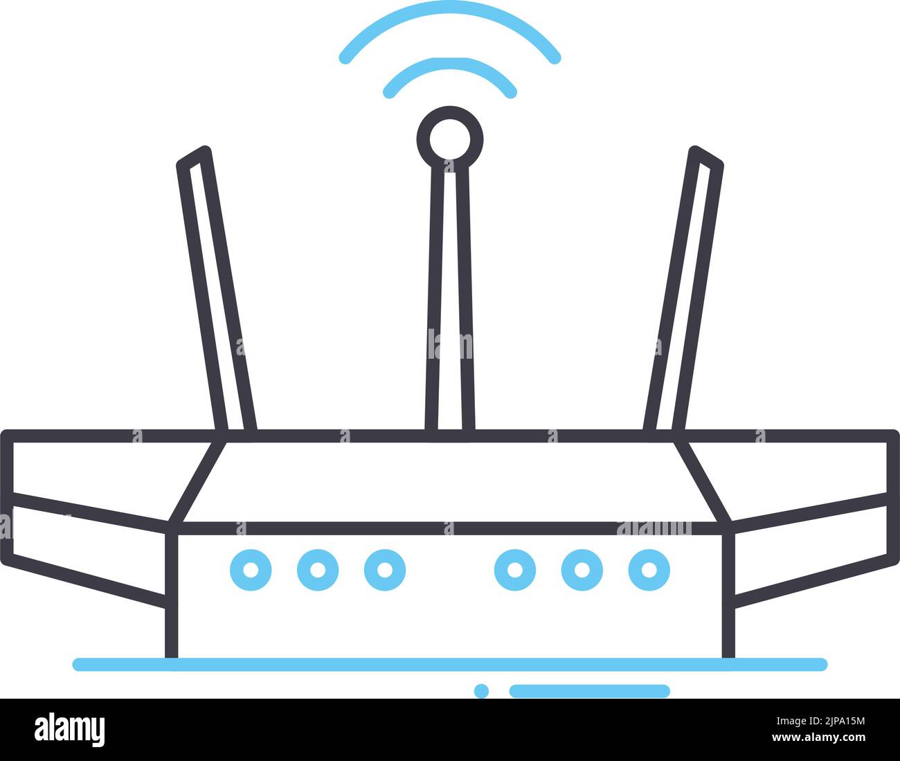 Wifi Router Line Icon Outline Symbol Vector Illustration Concept Sign Stock Vector Image
