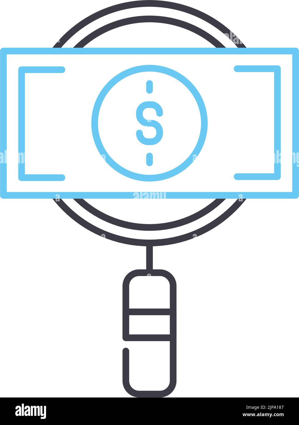 risk analysis line icon, outline symbol, vector illustration, concept ...