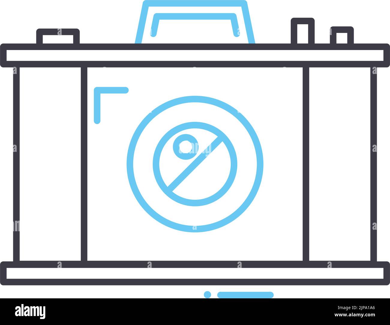 photo camera line icon, outline symbol, vector illustration, concept ...