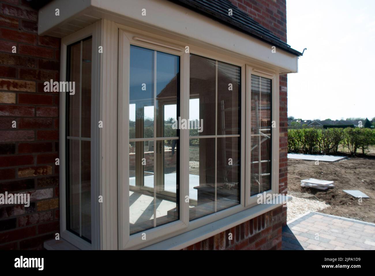 Window of newly constructed houses building site Stock Photo - Alamy