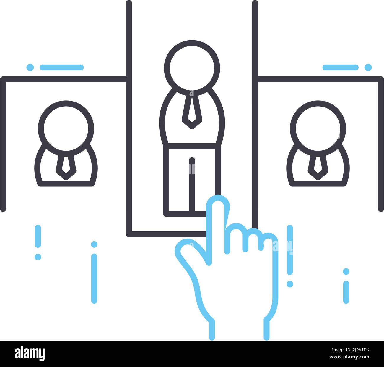 Company staff line icon hi-res stock photography and images - Alamy