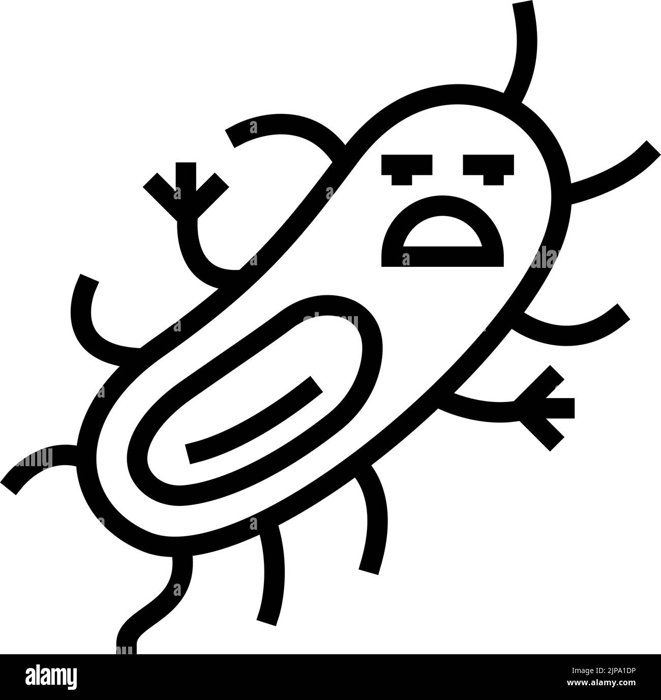 microbe bacteria virus line icon vector illustration Stock Vector Image ...