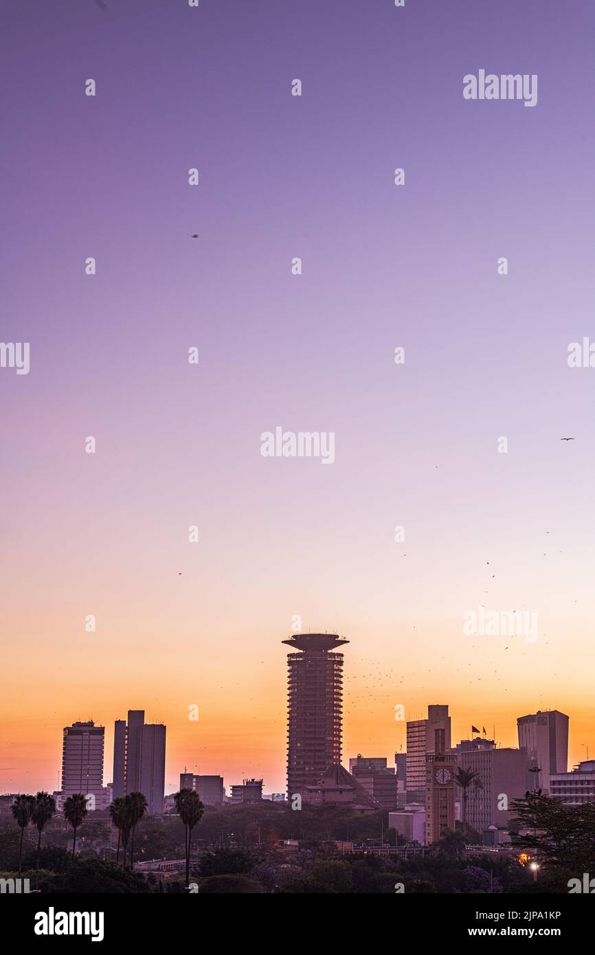 Nairobi Cityscape Capital City Of Kenya Modern Skyline Skyscrapers High ...