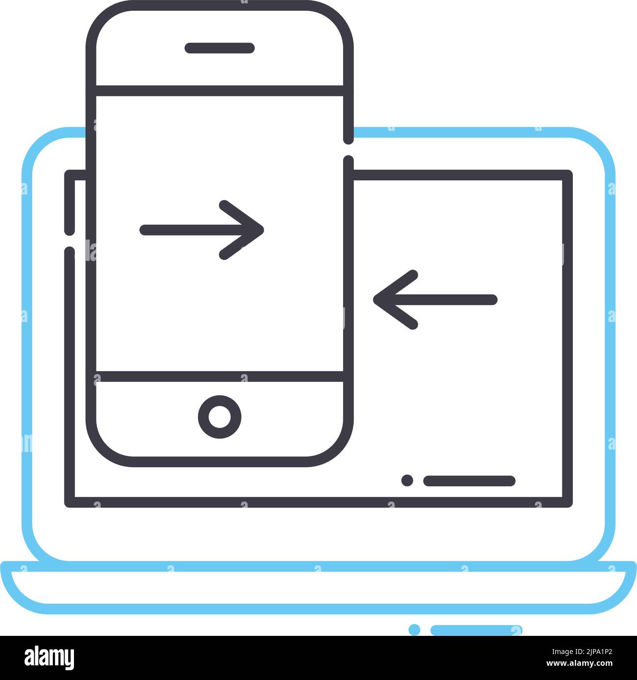 responsive design line icon, outline symbol, vector illustration, concept sign Stock Vector ...