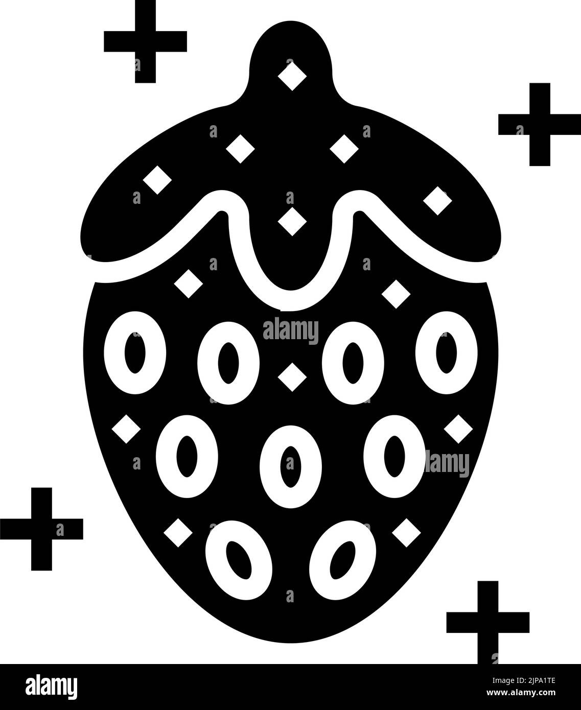 strawberry jelly candy gummy glyph icon vector illustration Stock ...
