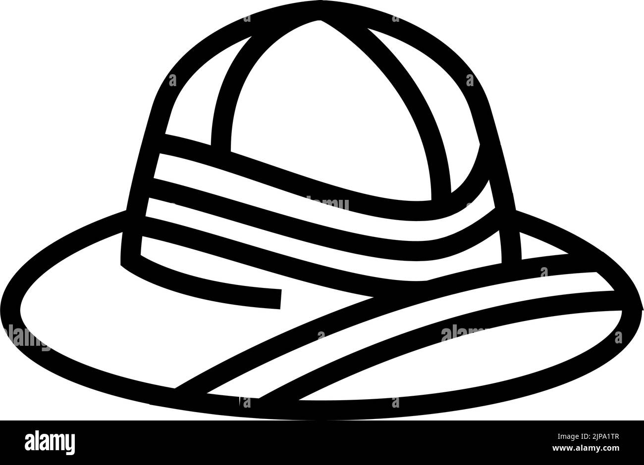 pith helmet line icon vector illustration Stock Vector Image & Art - Alamy