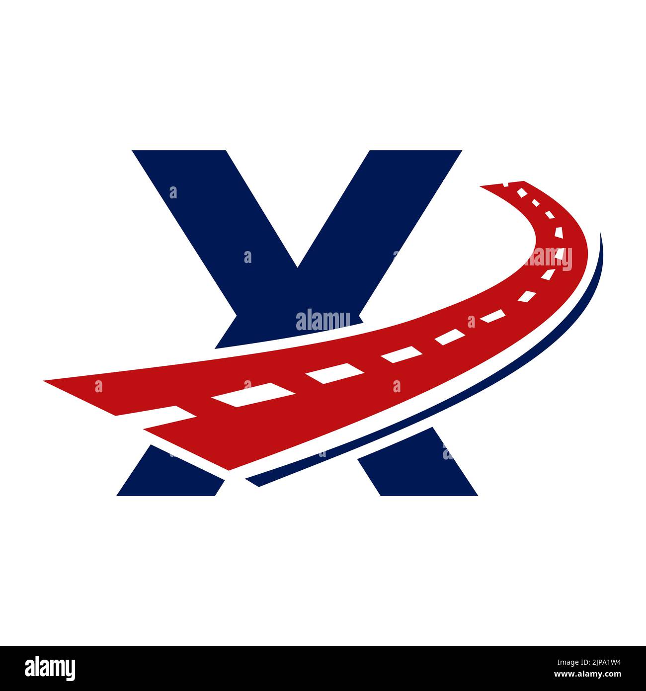 Letter X Transport Logo. X Letter Road Logo Design Transportation Sign ...