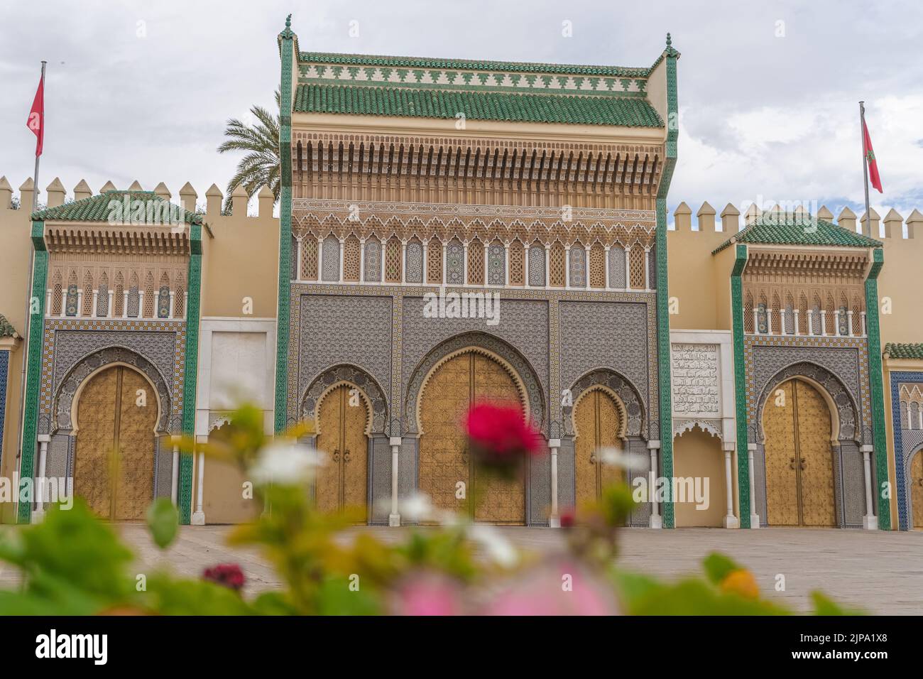 The royal palace in the old Medina of Fes Stock Photo - Alamy