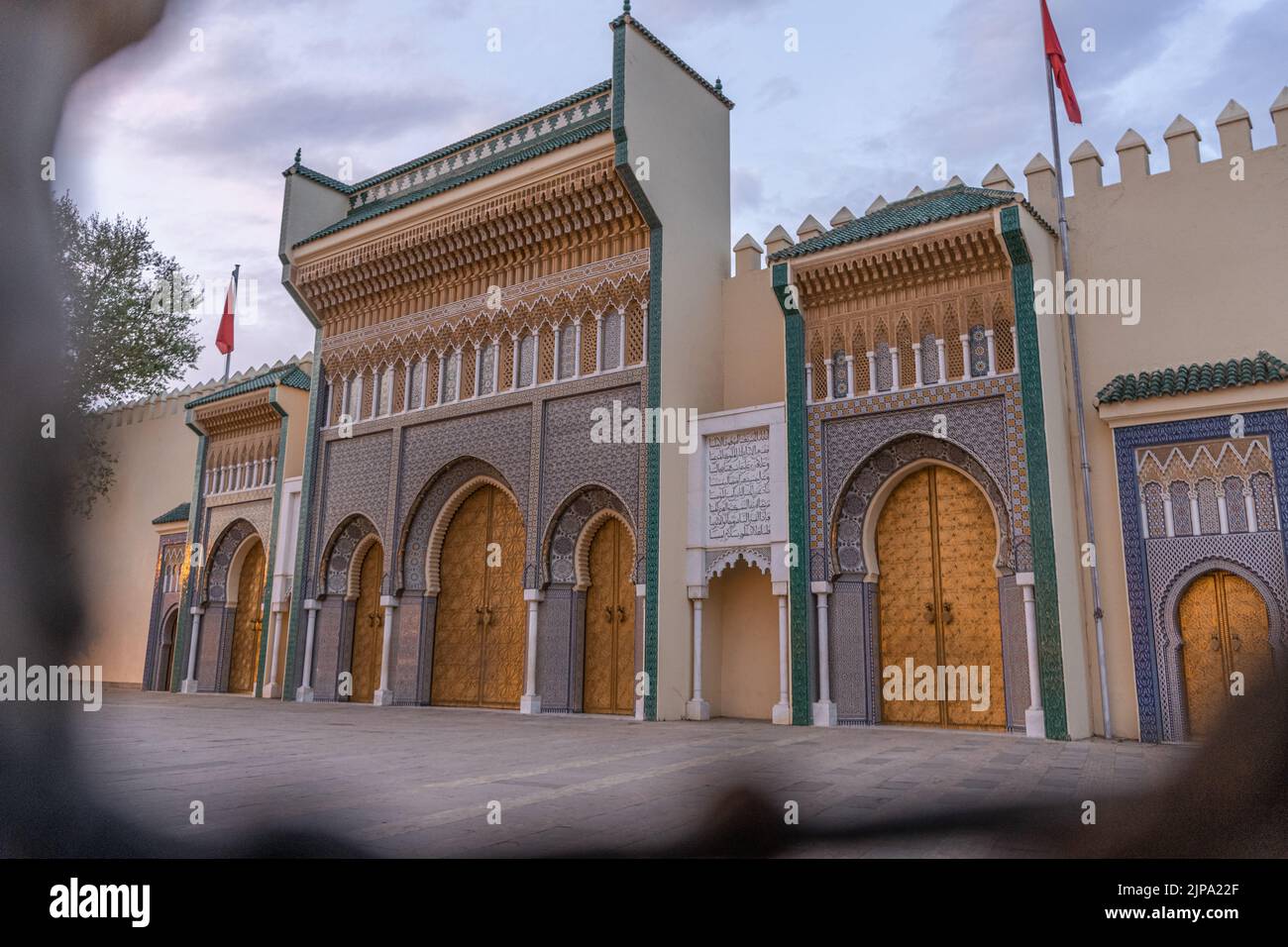 The royal palace in the old Medina of Fes Stock Photo - Alamy