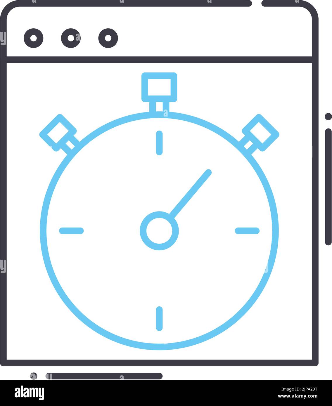 page performance line icon, outline symbol, vector illustration, concept sign Stock Vector Image ...