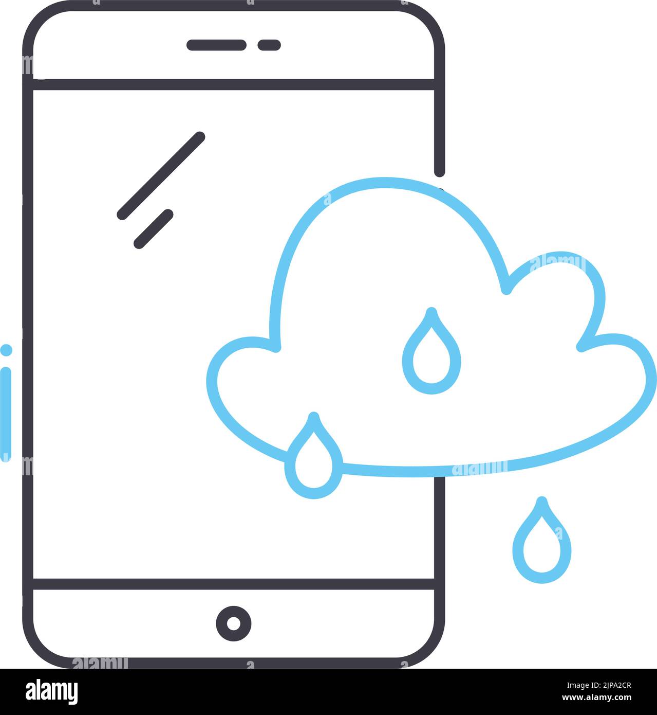 forecast line icon, outline symbol, vector illustration, concept sign ...