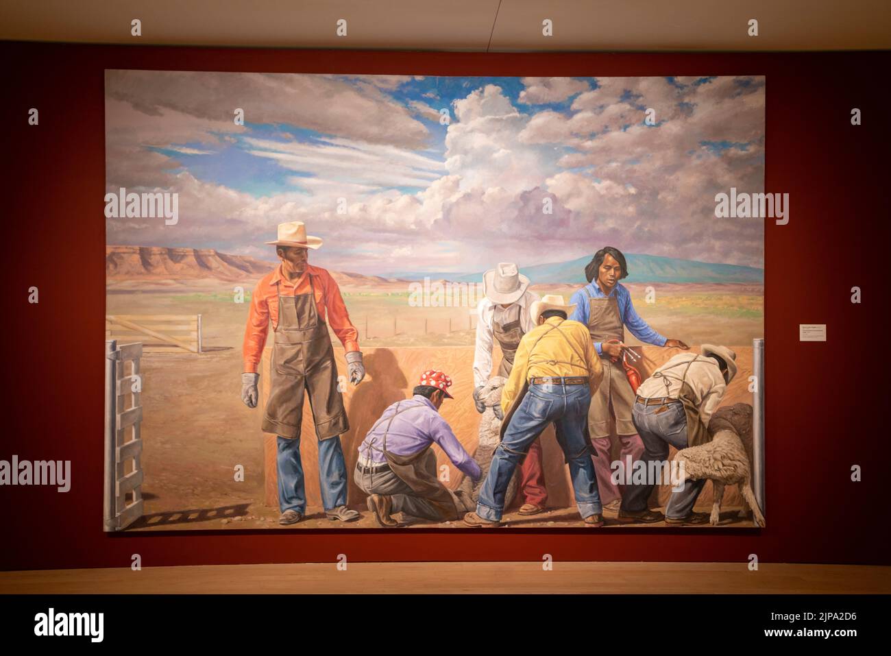 Willard Franklin Midgette,Processing Sheep 1976 Phoenix Art Museum ...