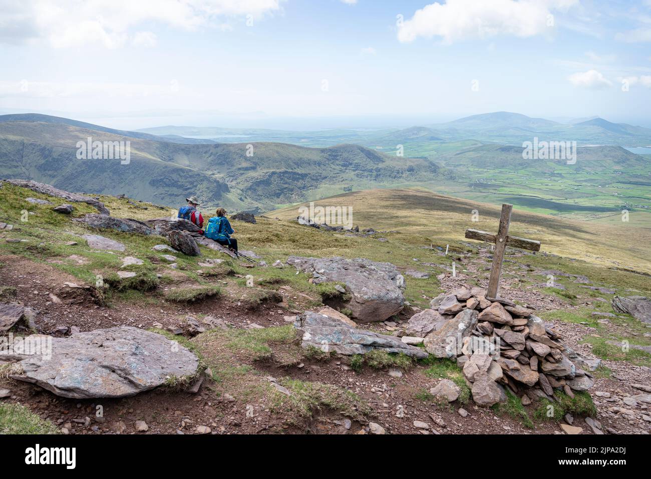 The ninth cross on the West Side Pilgrim's Trail up Mount Brandon in ...