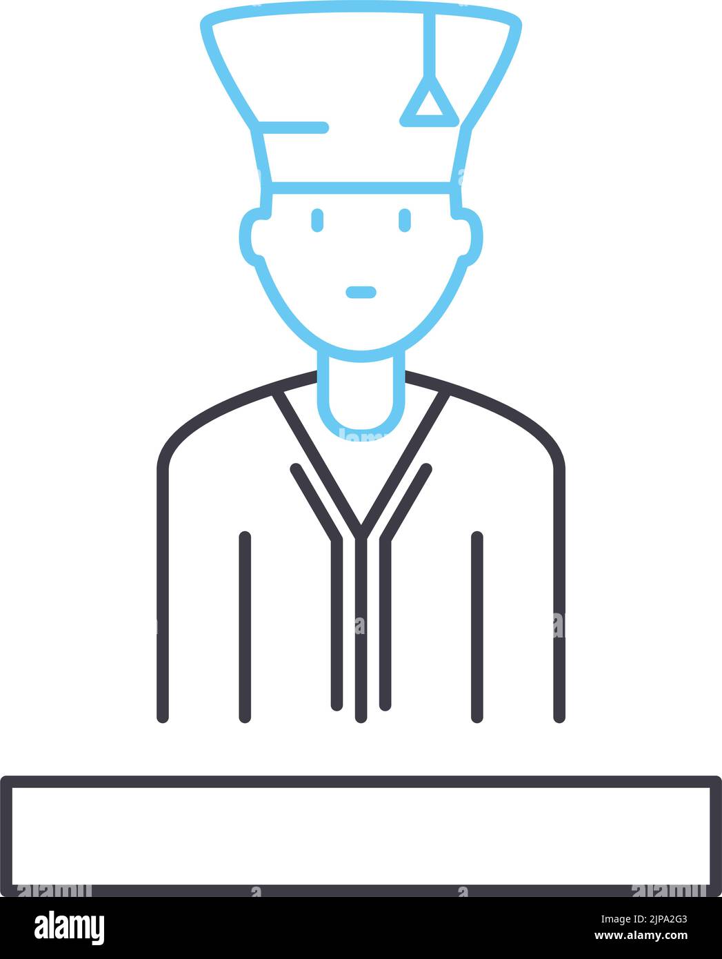 graduate student avatar line icon, outline symbol, vector illustration ...