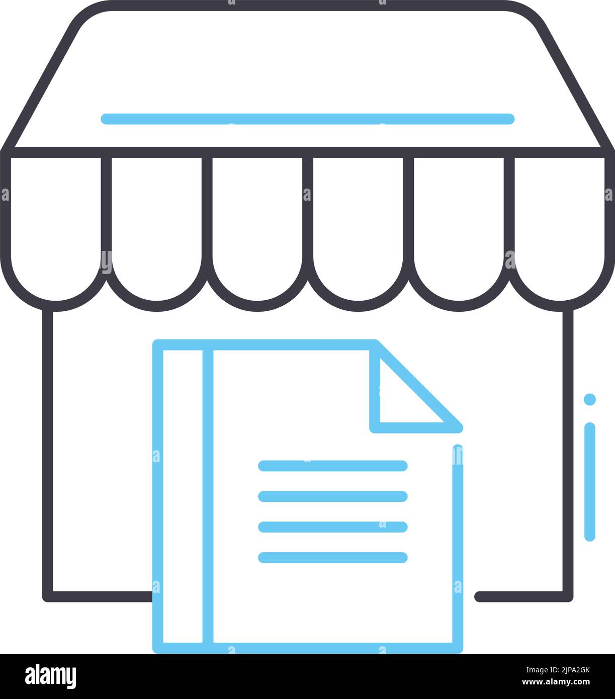 story marketing line icon, outline symbol, vector illustration, concept ...