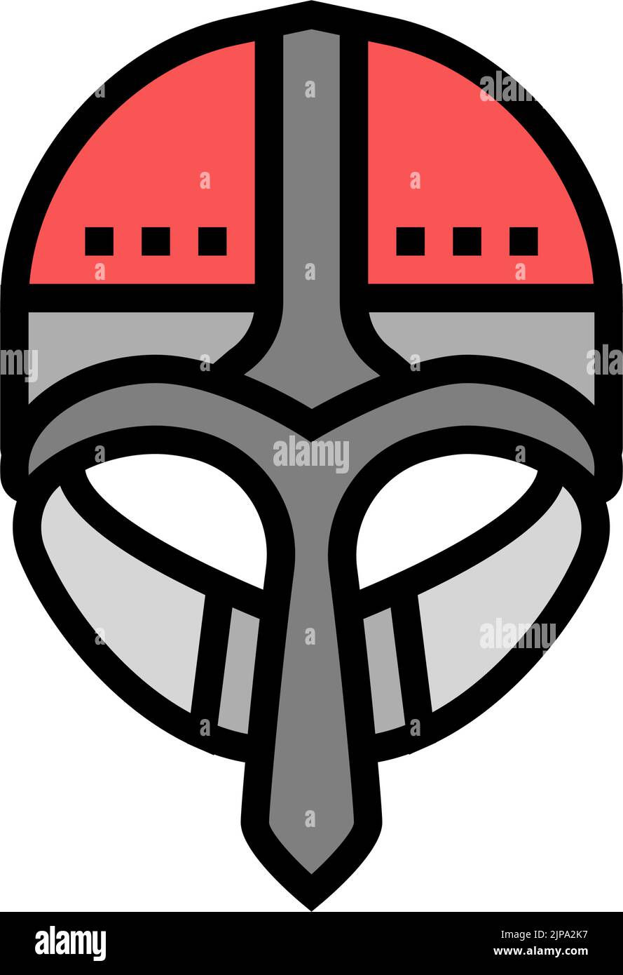 helmet viking nordic color icon vector illustration Stock Vector Image ...
