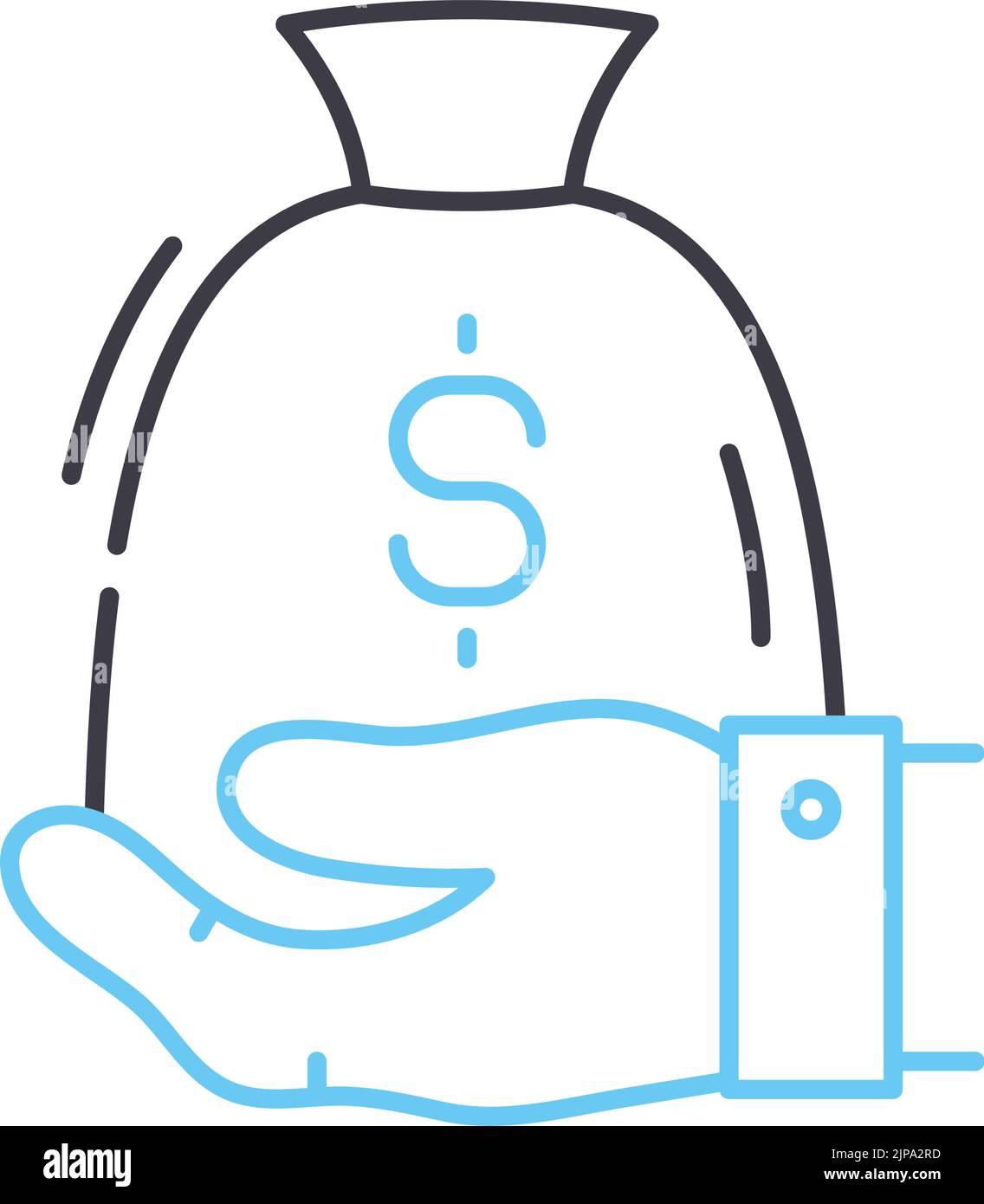 profit generation line icon, outline symbol, vector illustration ...