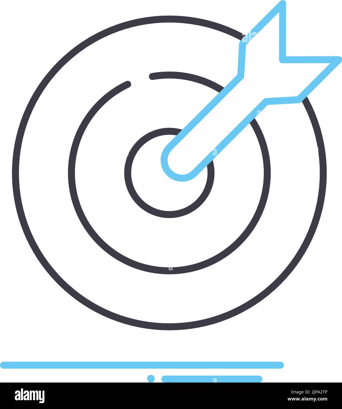 sport goal line icon, outline symbol, vector illustration, concept sign ...