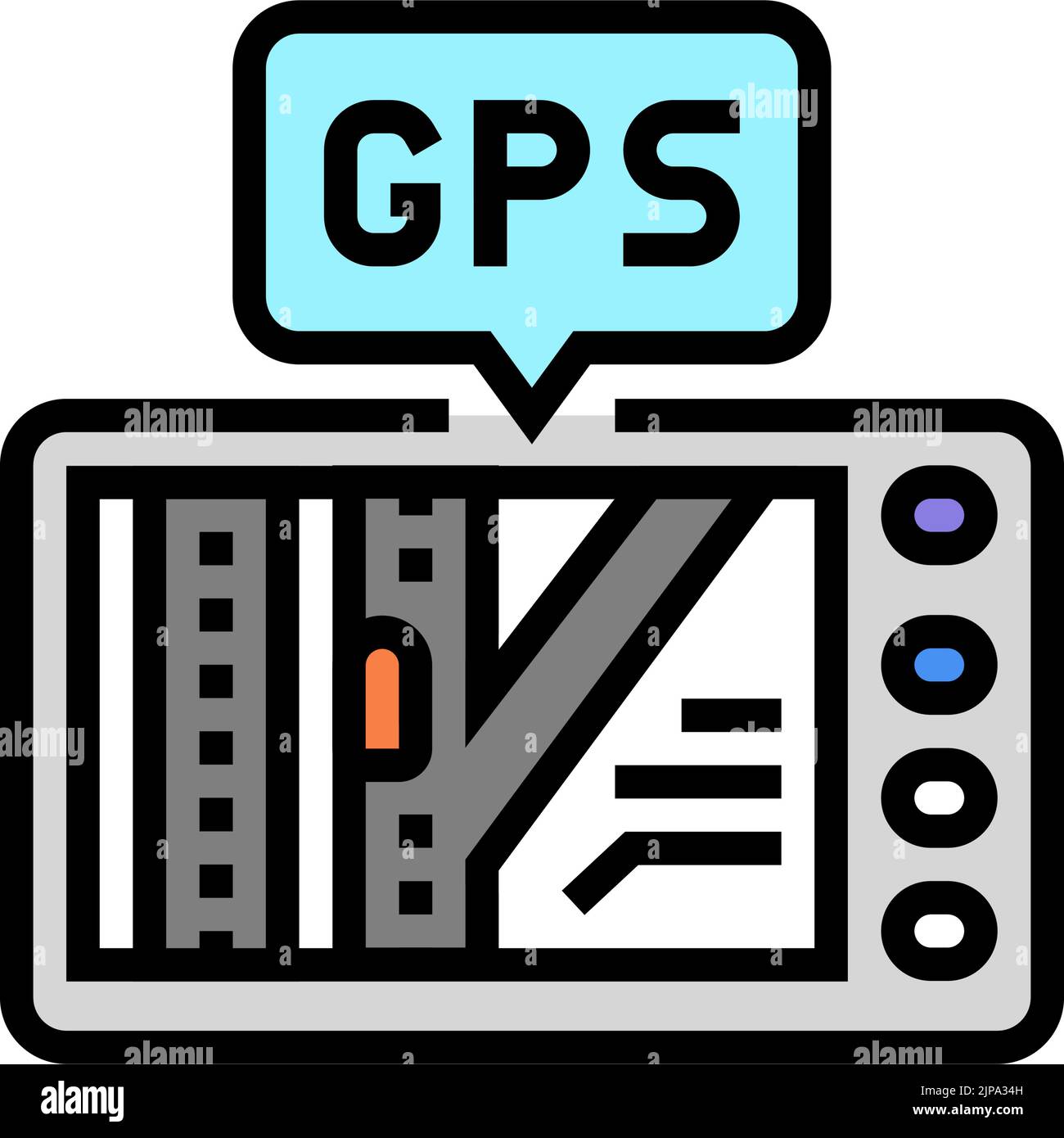 gps assistant color icon vector illustration Stock Vector Image & Art ...