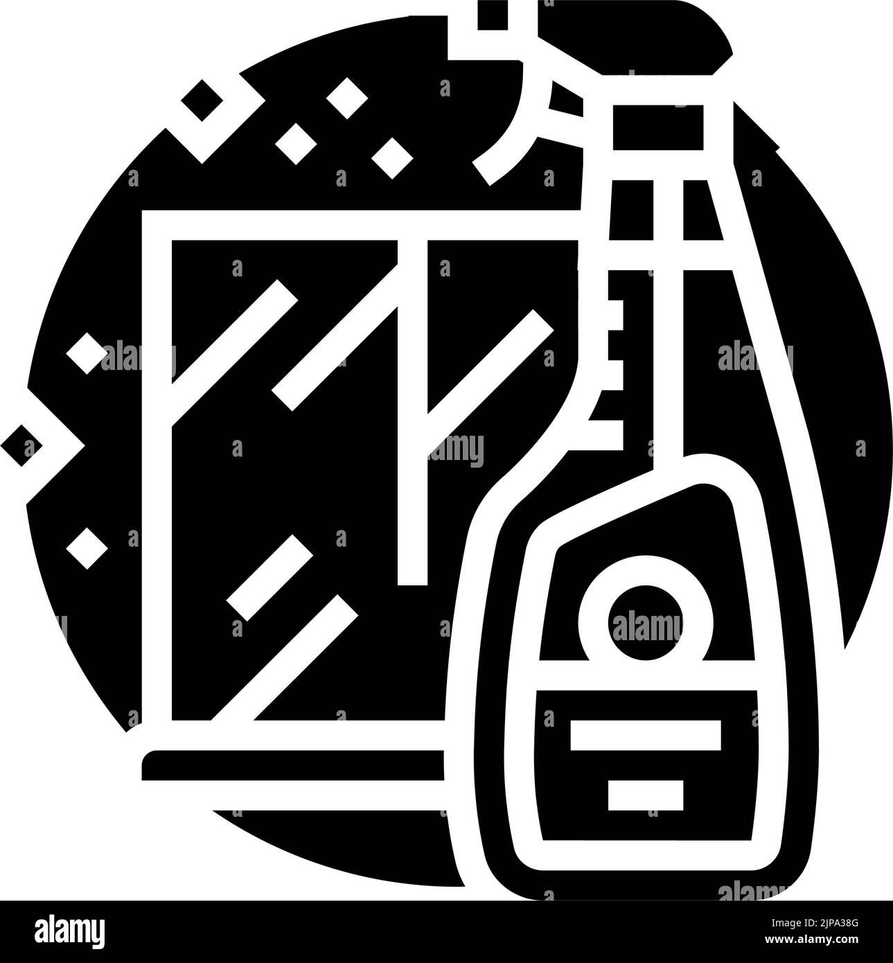 glass cleaner detergent glyph icon vector illustration Stock Vector ...