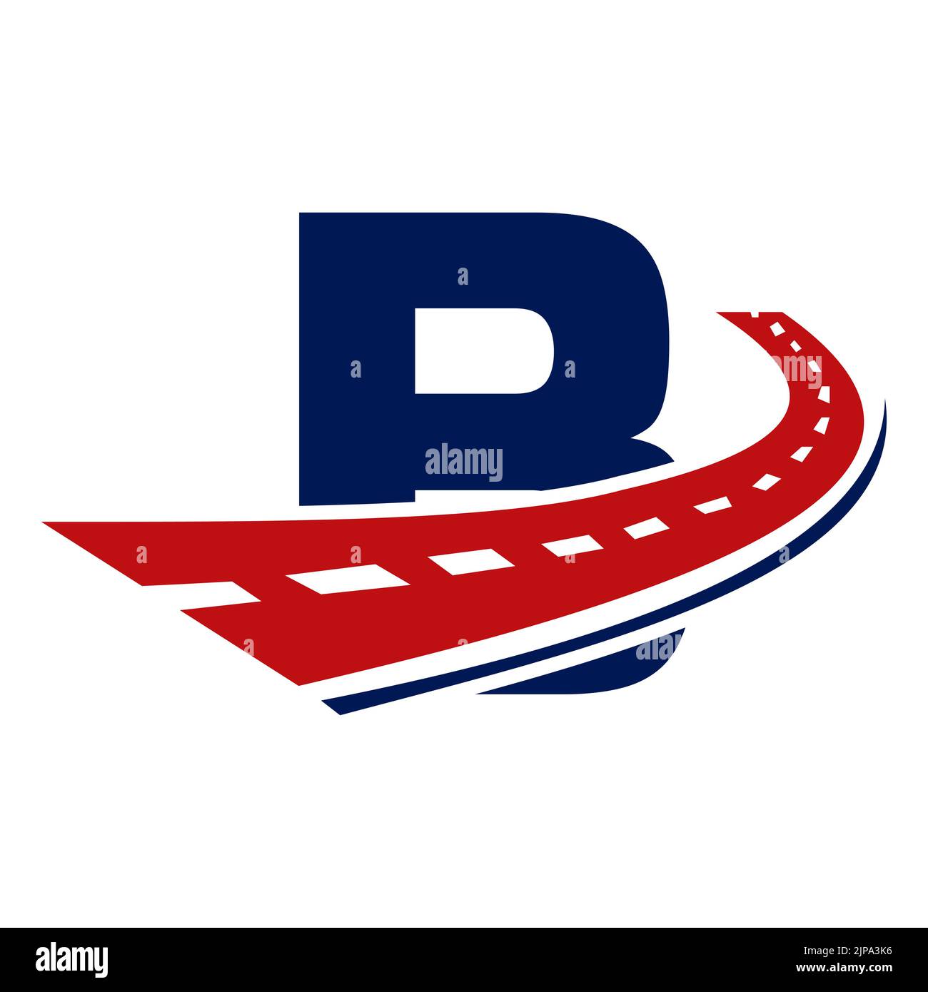 Letter B Transport Logo. B Letter Road Logo Design Transportation Sign ...
