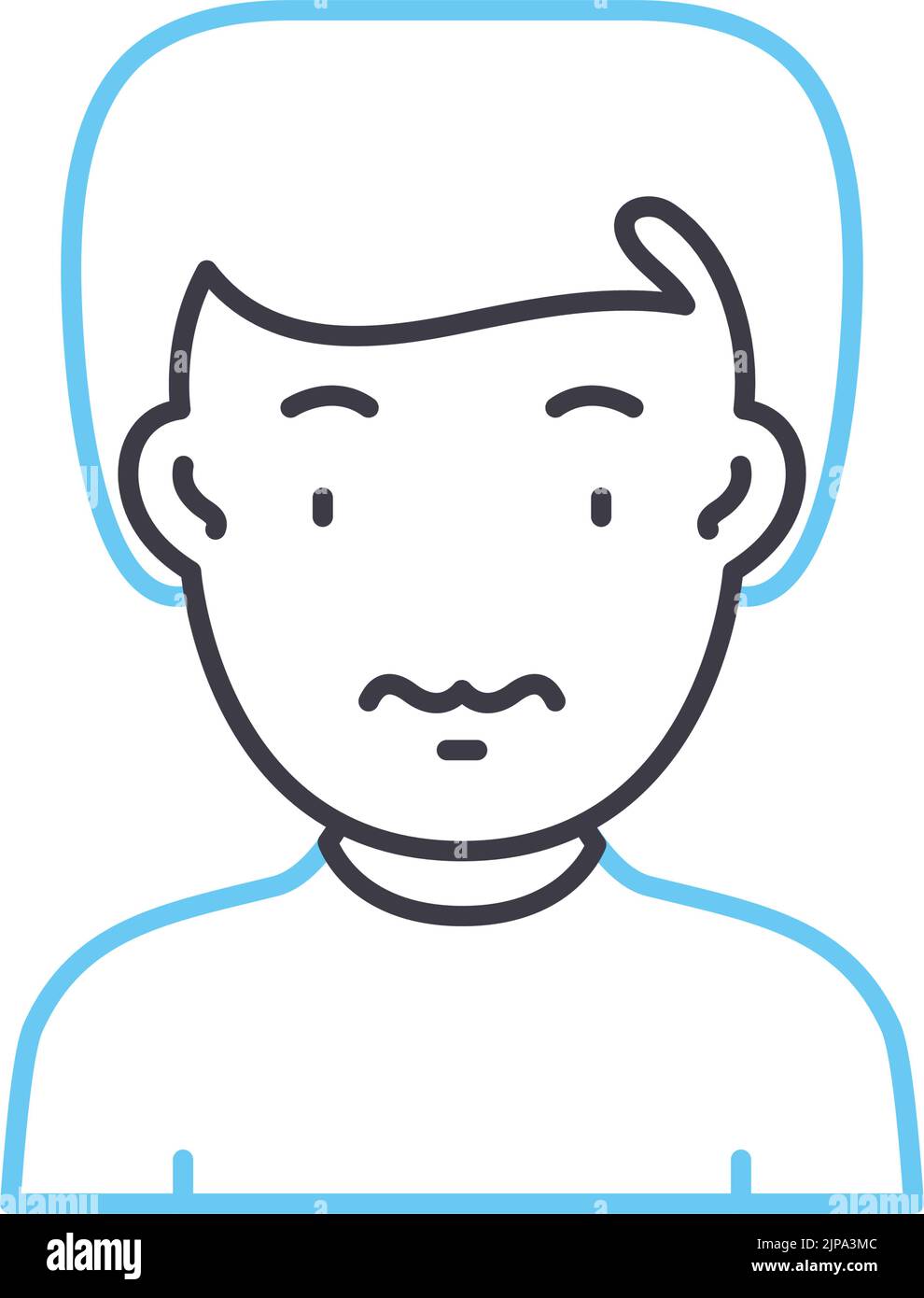 numb line icon, outline symbol, vector illustration, concept sign Stock ...