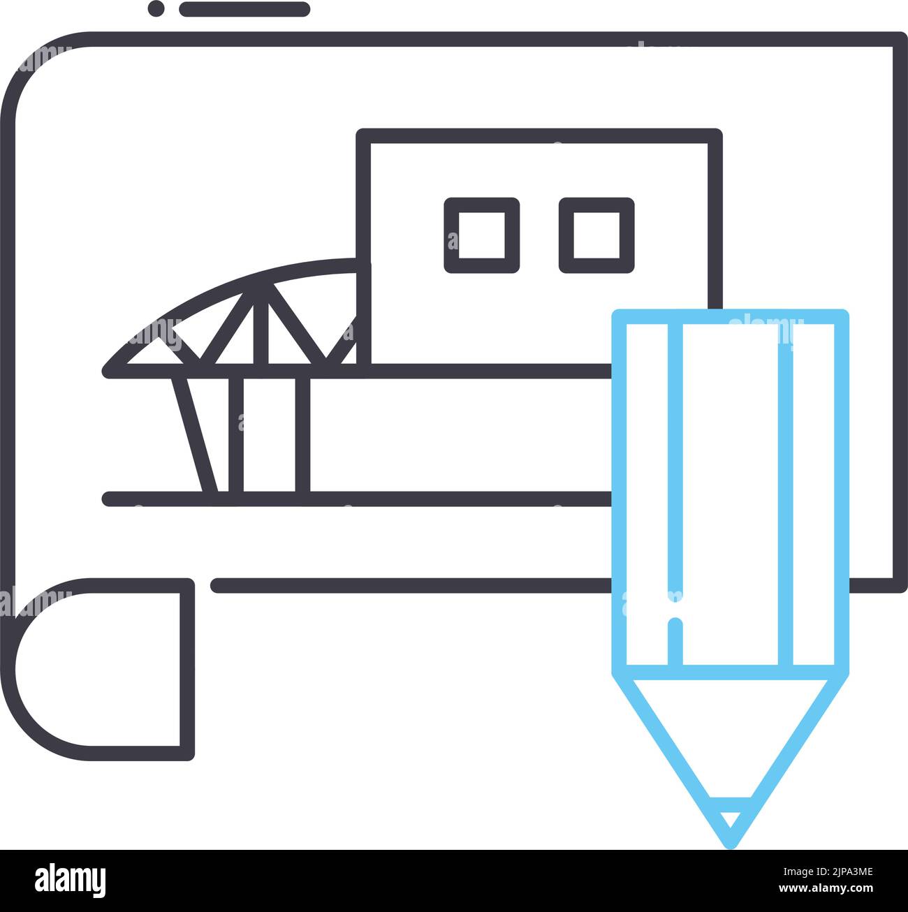 scheme line icon, outline symbol, vector illustration, concept sign ...