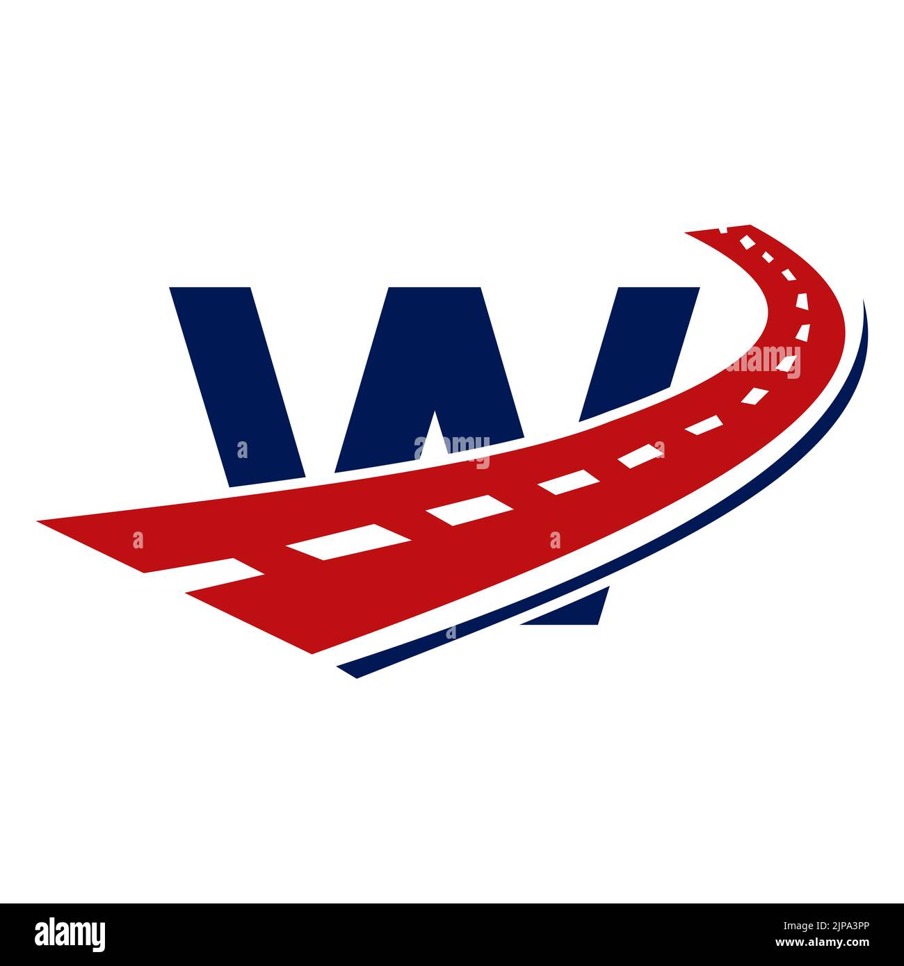 Letter W Transport Logo. W Letter Road Logo Design Transportation Sign ...
