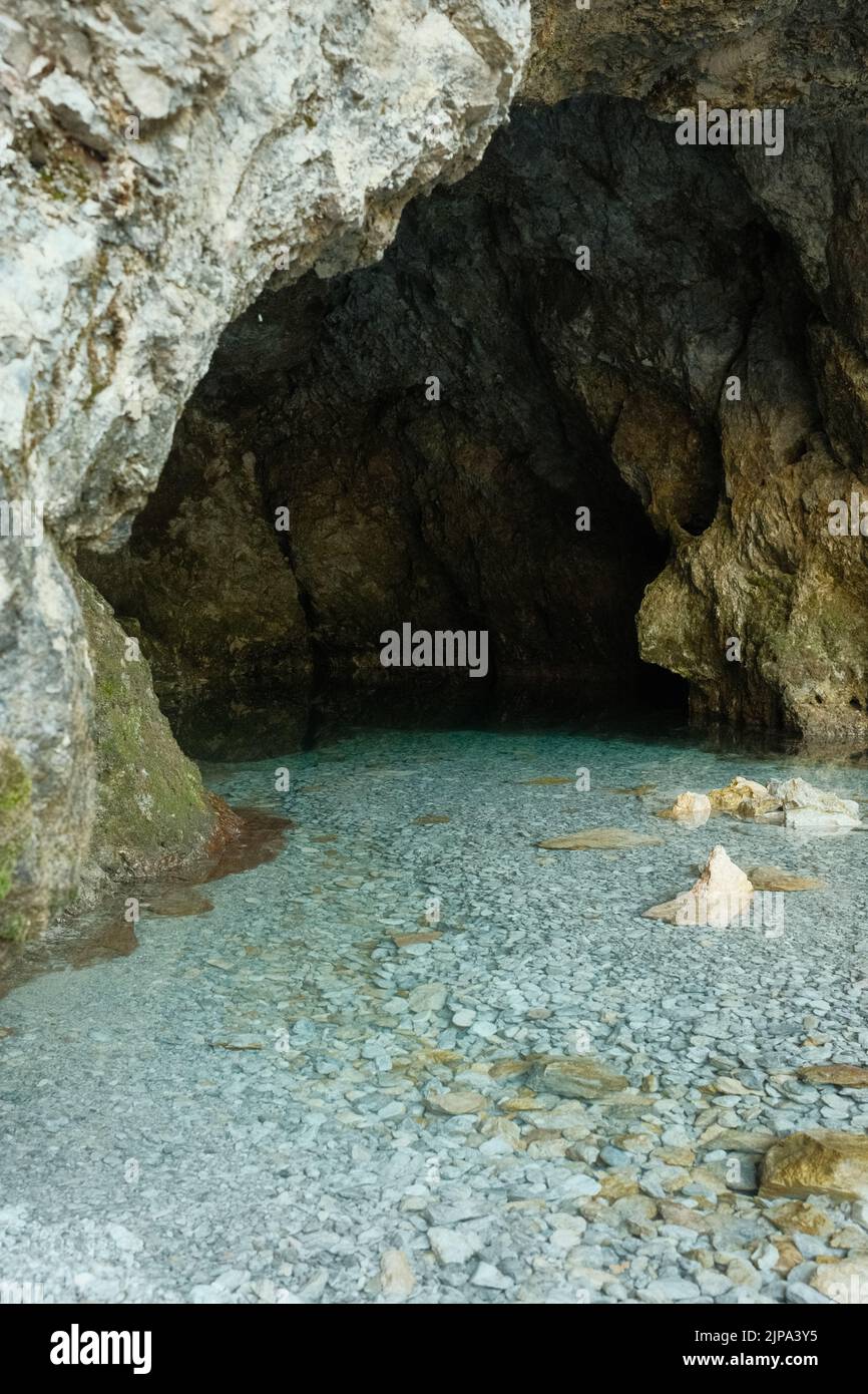 A crystal clear blue water at the spring Stock Photo - Alamy