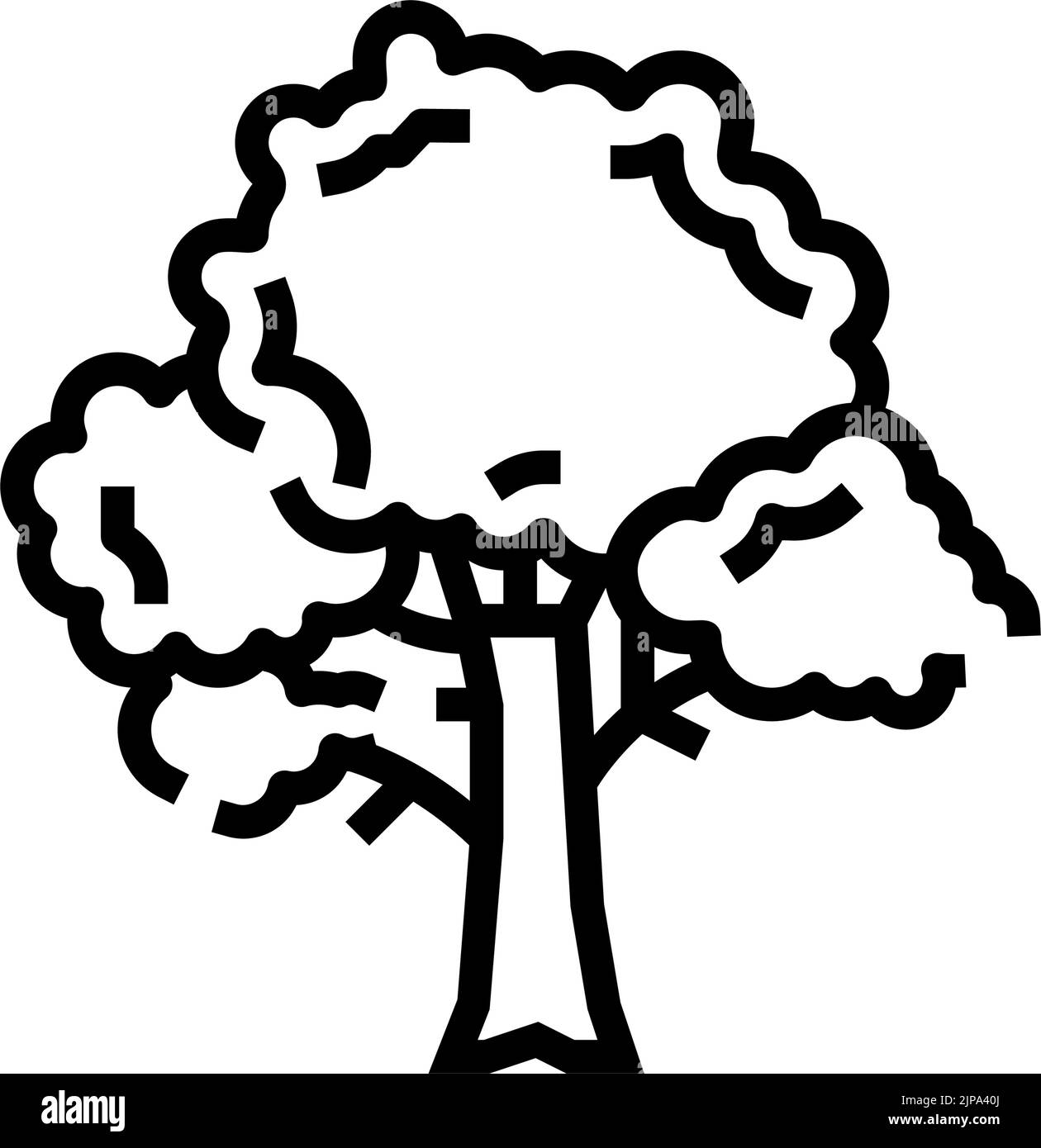 tree wood timber line icon vector illustration Stock Vector Image & Art ...