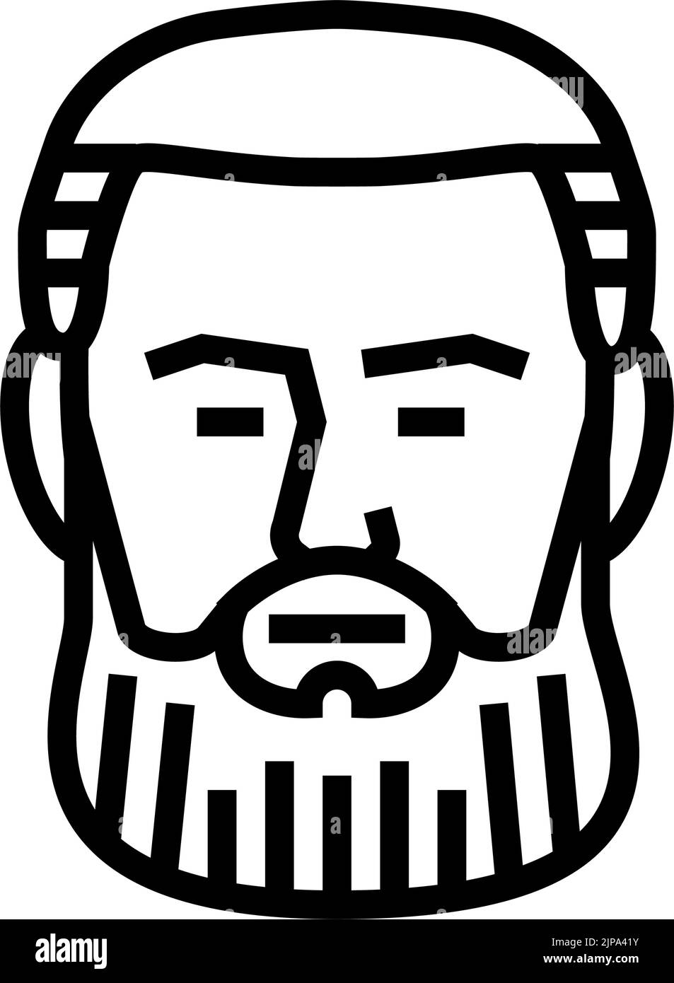 garibaldi beard hair style line icon vector illustration Stock Vector ...
