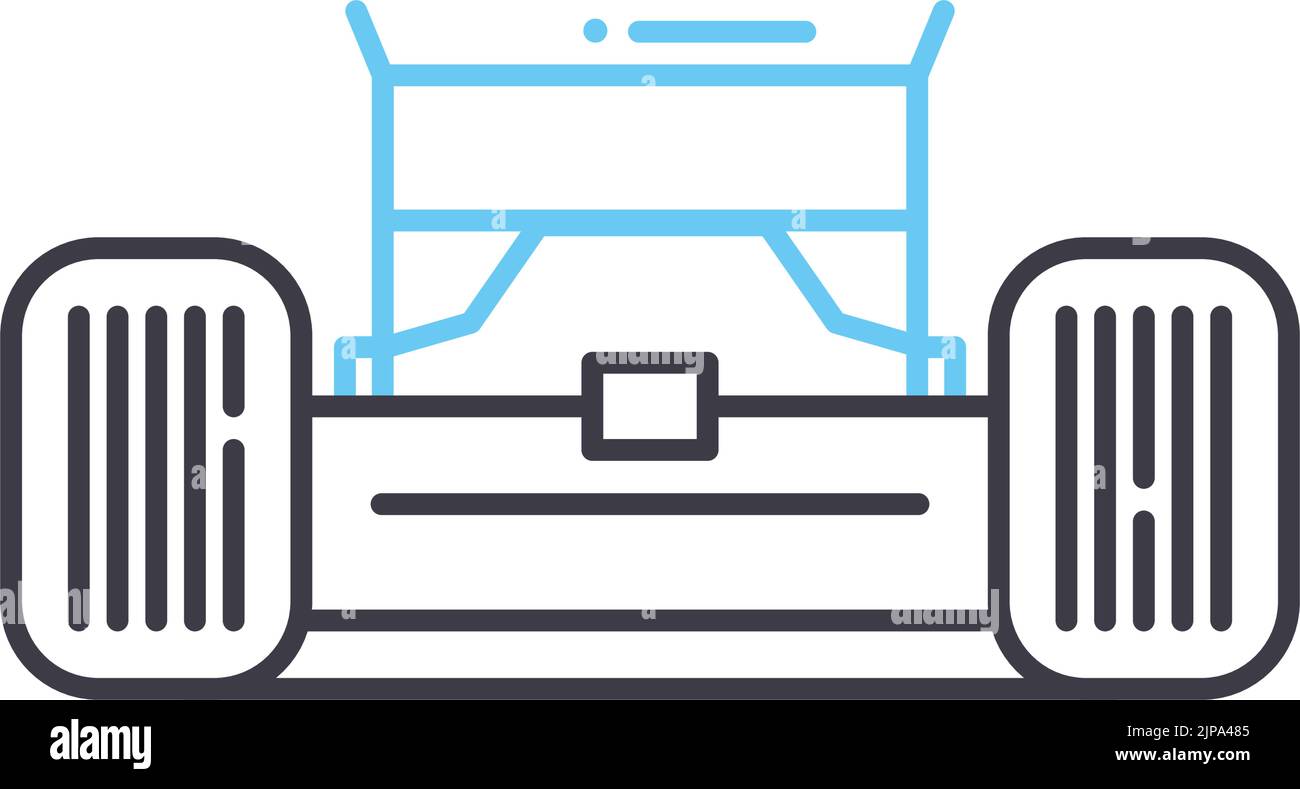 motor sports line icon, outline symbol, vector illustration, concept ...