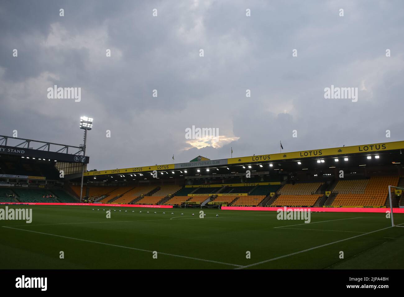 General view inside of Carrow Road, home of Norwich City Stock Photo ...