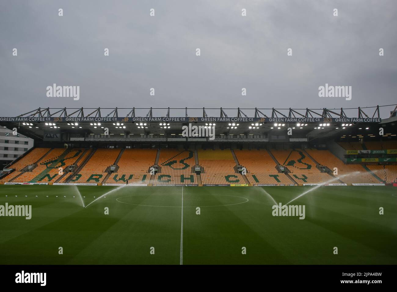 General view inside of Carrow Road, home of Norwich City Stock Photo ...