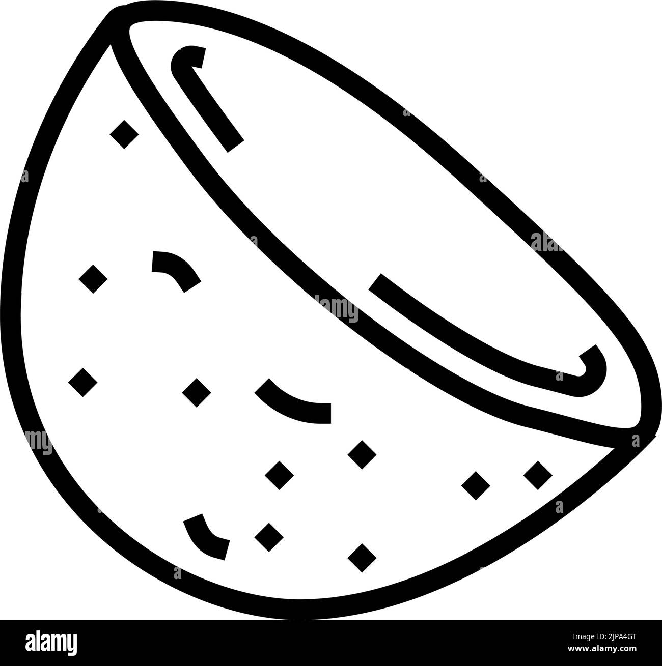 potato cut pieces line icon vector illustration Stock Vector Image ...