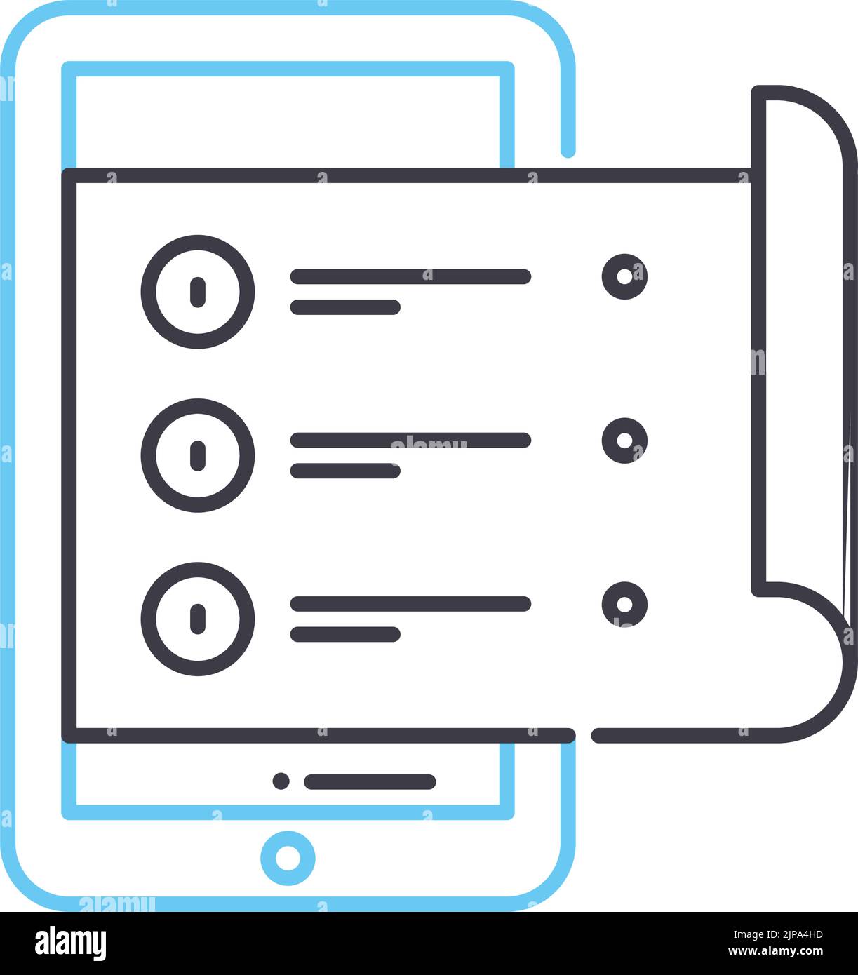 mobile guide article line icon, outline symbol, vector illustration, concept sign Stock Vector ...