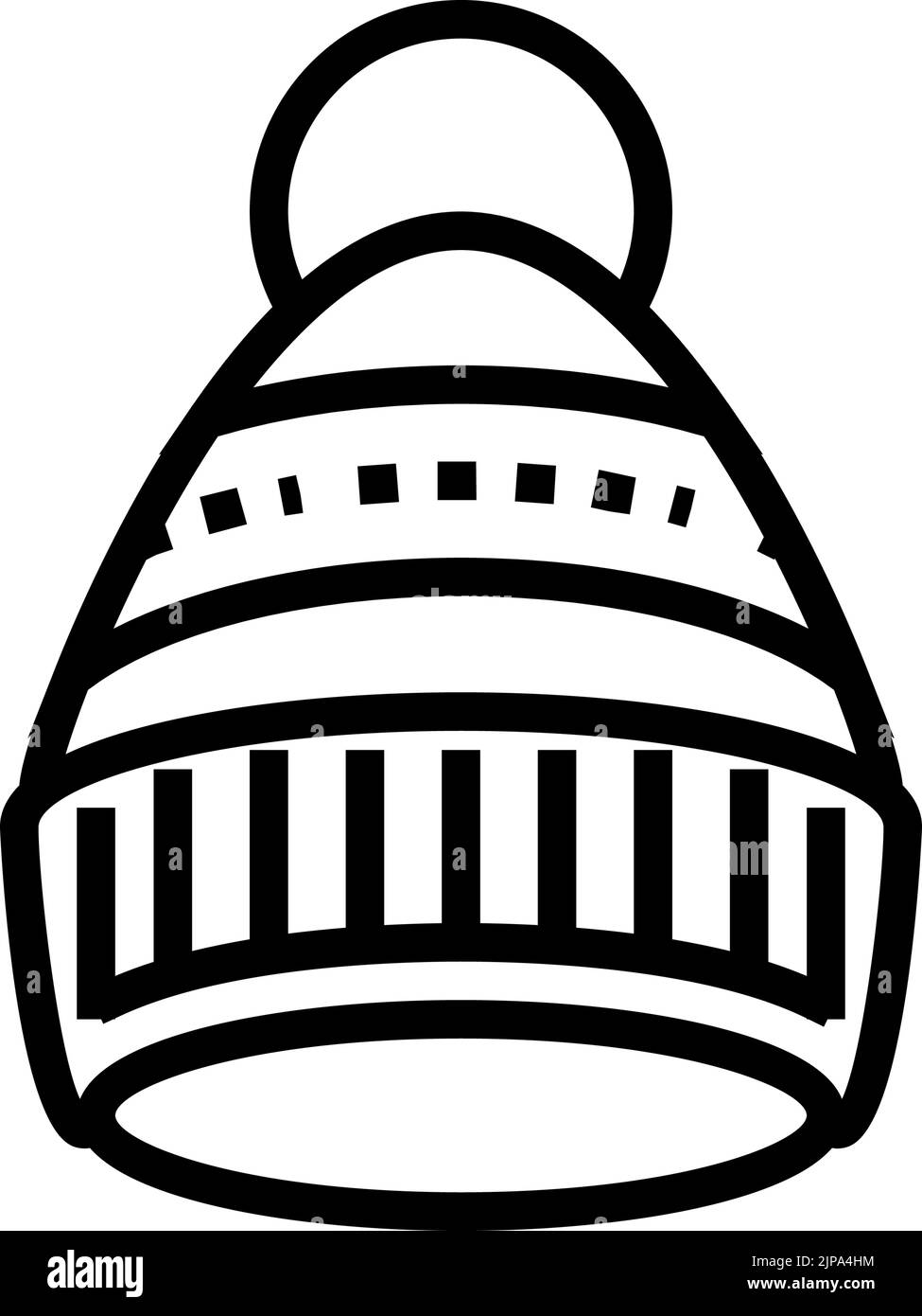 bobble hat cap line icon vector illustration Stock Vector Image & Art ...