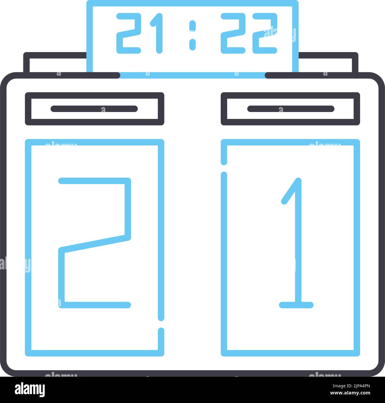 score table line icon, outline symbol, vector illustration, concept ...