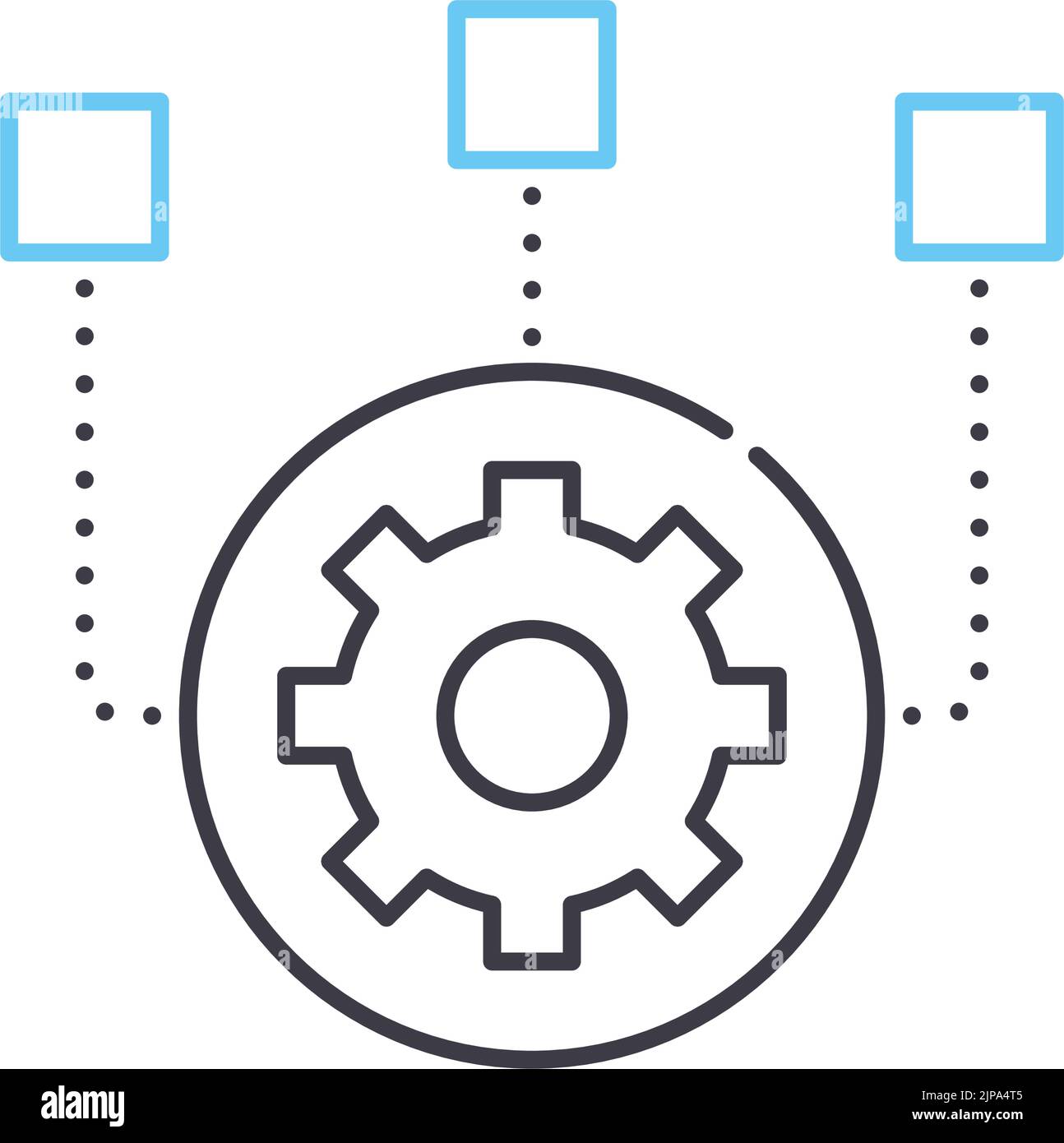 planning line icon, outline symbol, vector illustration, concept sign ...
