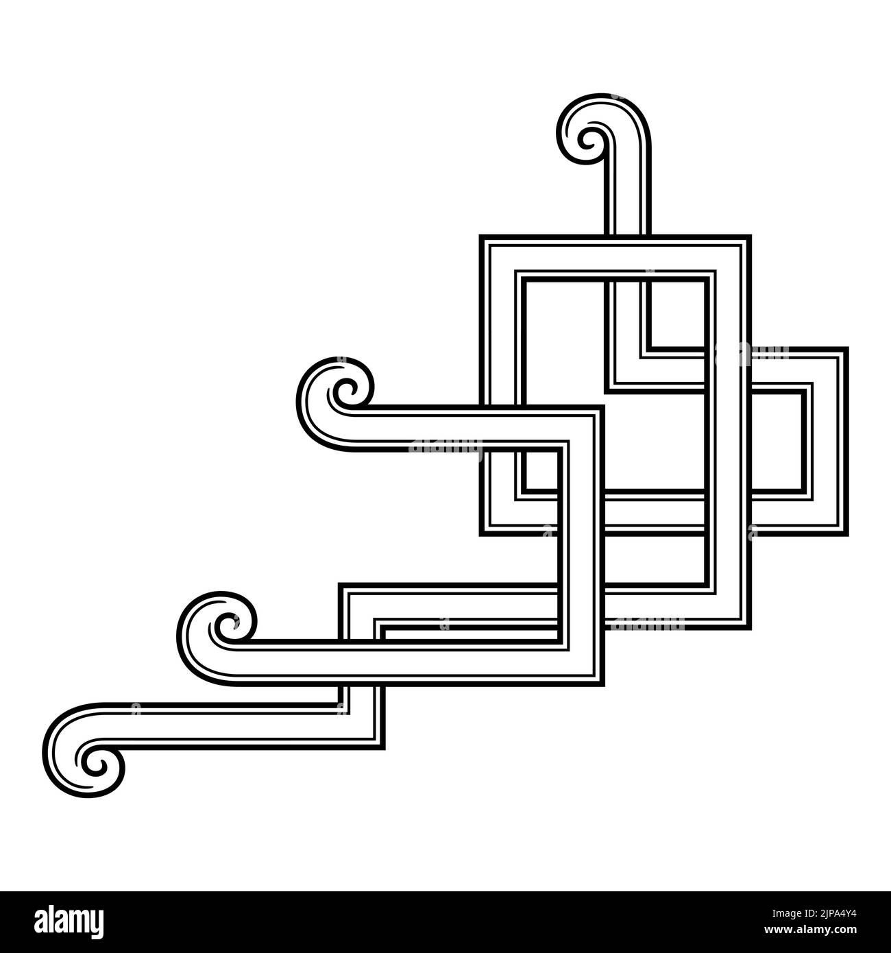 Decorative abstract corner. Vintage corner. Classic design for ...