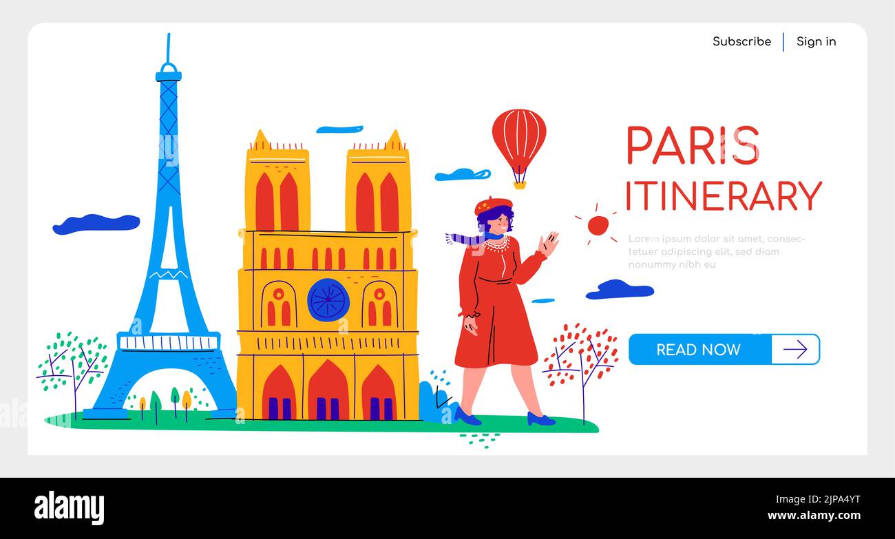 Parisian sights Stock Vector Images - Alamy