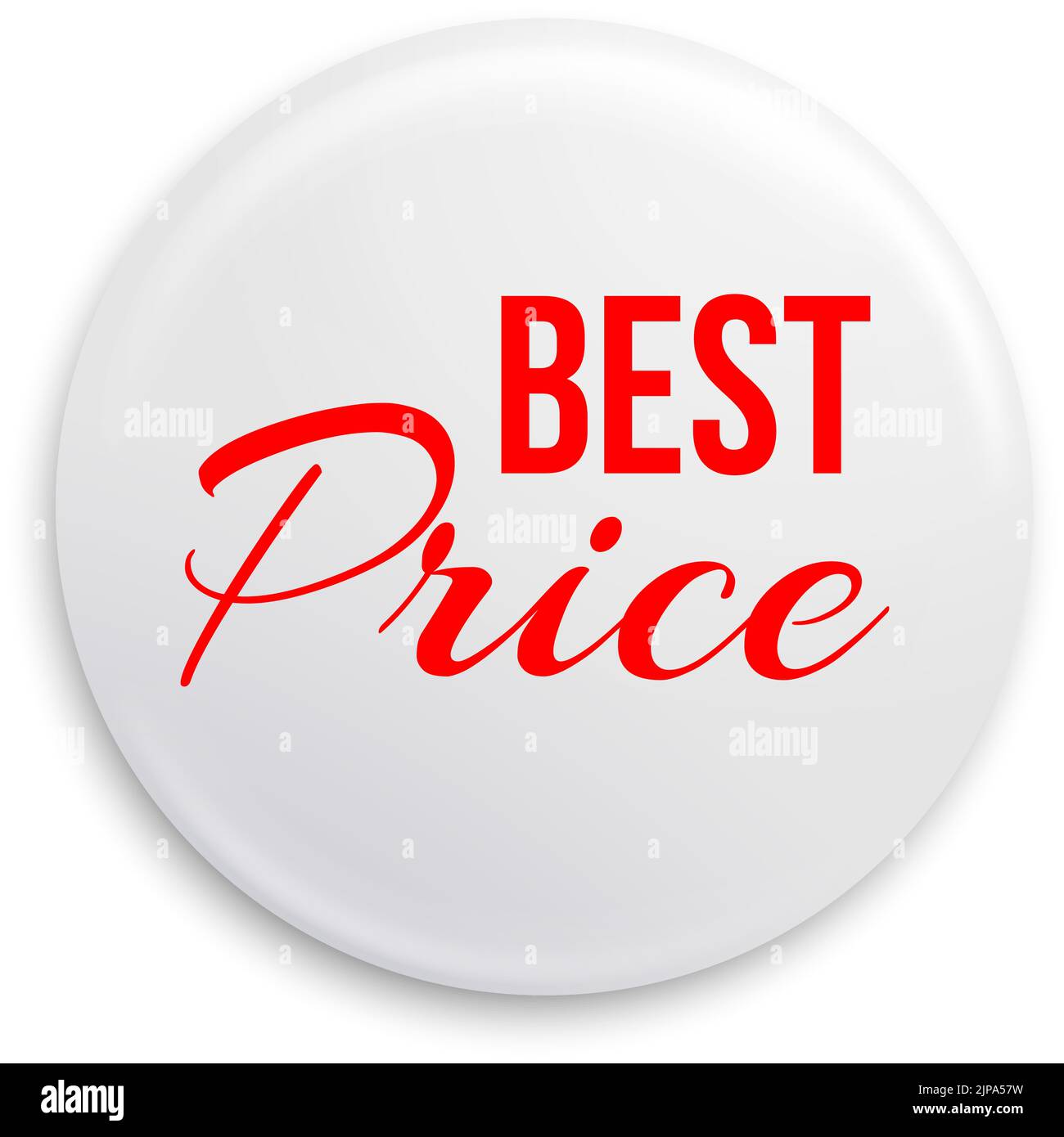 Best price round badge. Realistic metal tag mockup Stock Vector Image ...